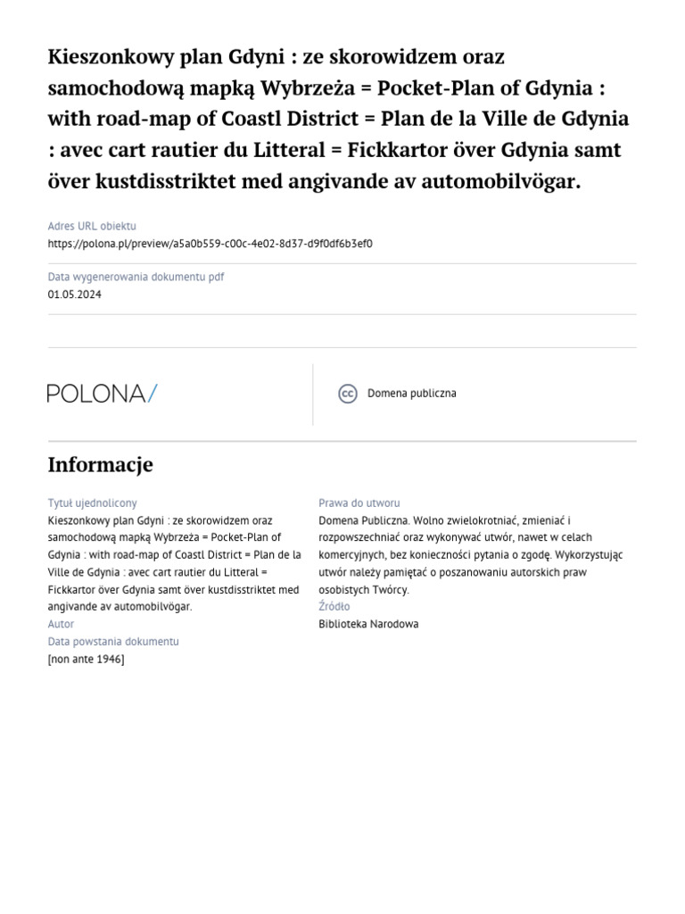 Adres URL Obiektu | PDF