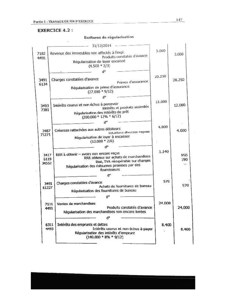 Correction Exercices 4-2 Regularisation CH Et Pdts | PDF