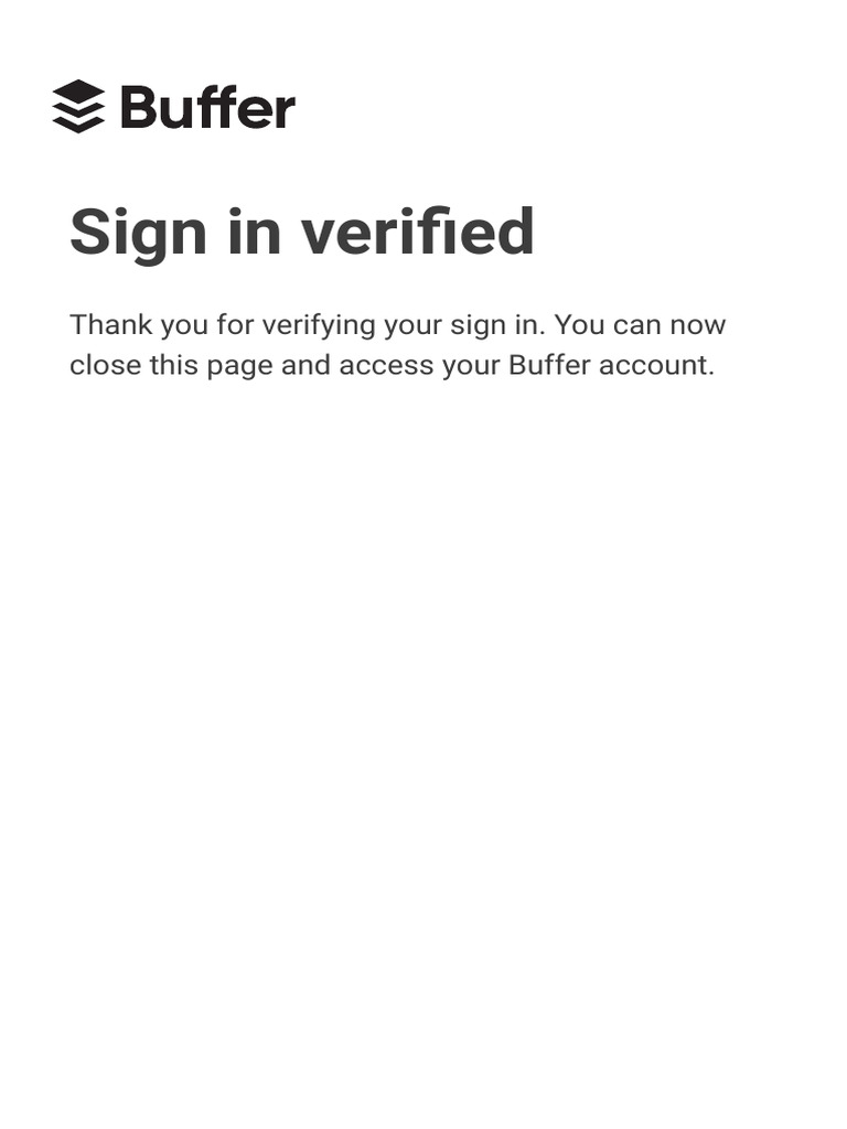 Buffer - Verify Log In | PDF