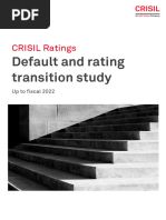 Crisil Ratings Default and Transition Study | PDF | Bond Credit Rating ...