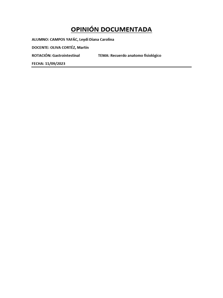 OD1_OPINIÓN DOCUMENTADA_CAMPOS YAFÁC, Leydi Diana Carolina | PDF | Abdomen | Sistema digestivo ...