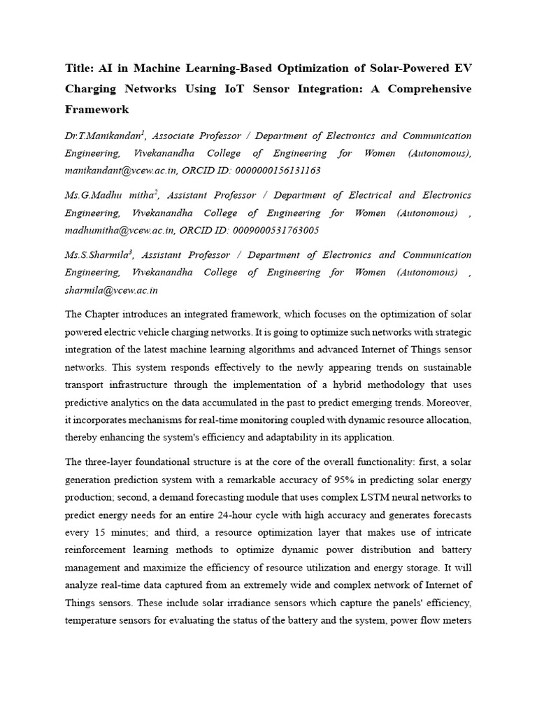 AI and Solar Powered Abstract | PDF | Internet Of Things | Artificial ...