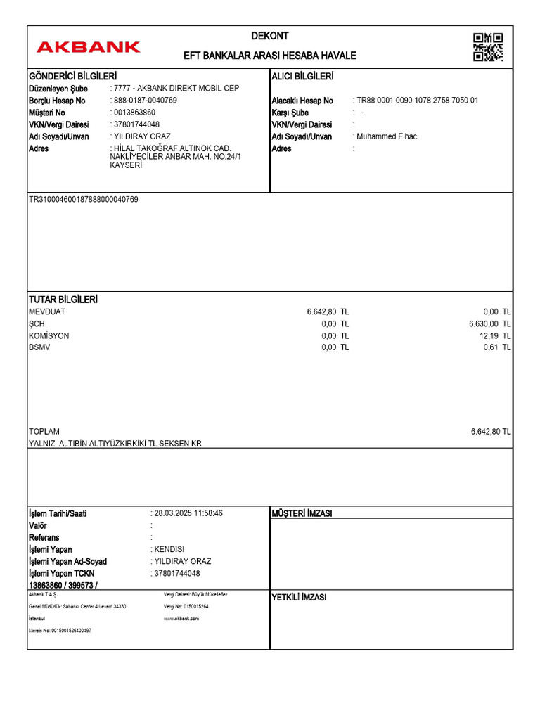 Akbank Dekont-2 | PDF