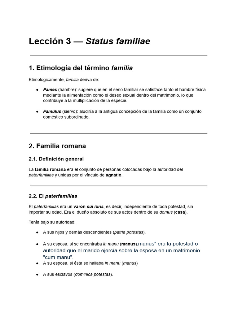 Estructura y Tipos de Familia Romana | PDF | Instituciones sociales ...