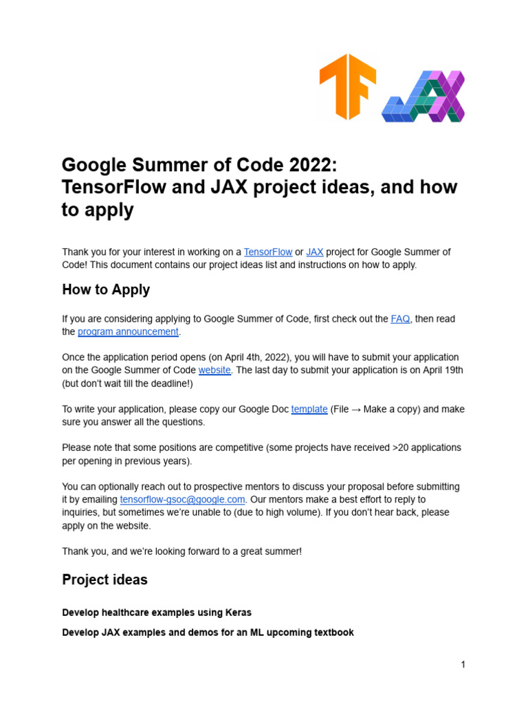 Summer of Code - TensorFlow and JAX, 2022 | PDF | Bayesian Network | Python (Programming Language)