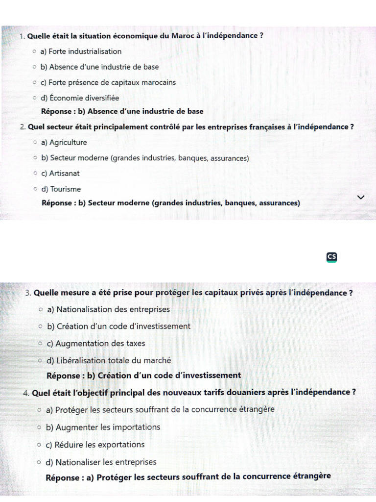 Les Questions Possibles EDM | PDF