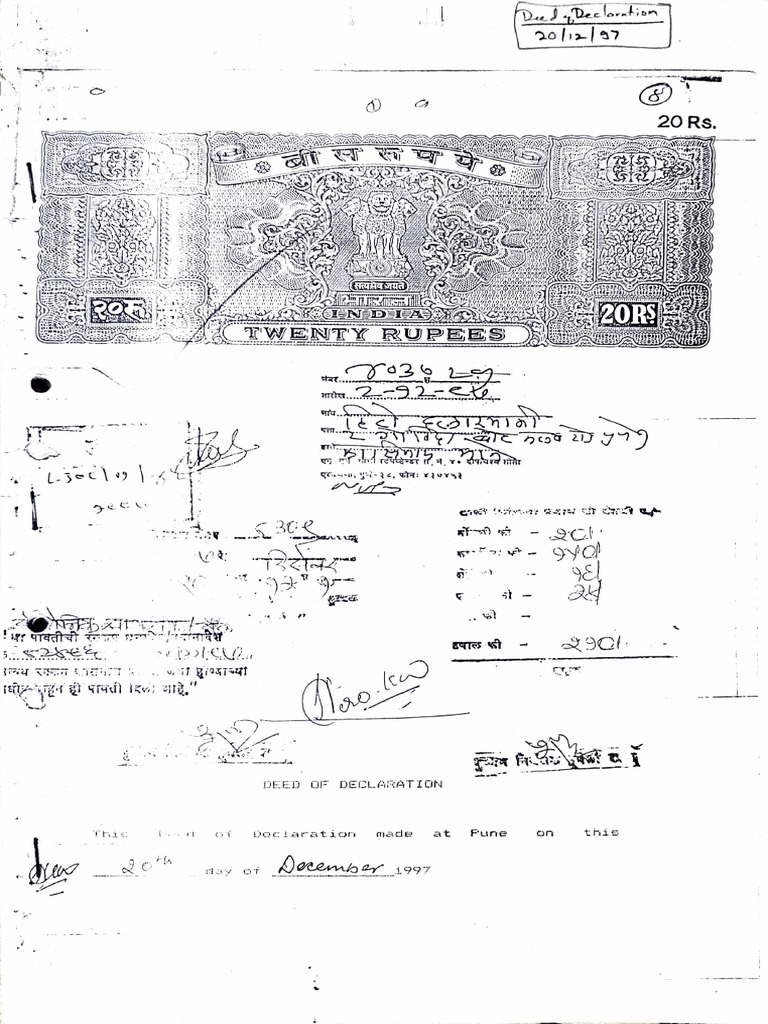 Deed of Declaration 8309 - 1997 | PDF