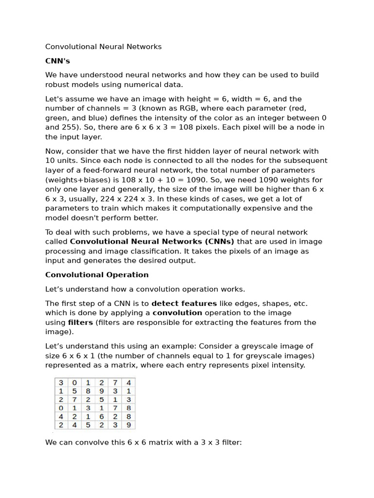 Convolutional Neural Networks | PDF | Computational Science | Computer Vision