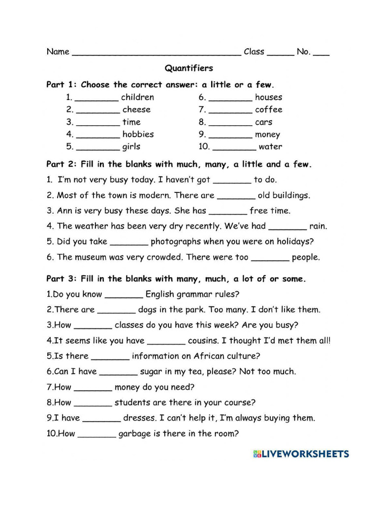 Quantifiers 1 | PDF