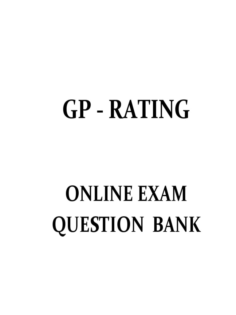 04 GPR Online Mek Question Bank GP Rating | PDF | Pump | Internal ...