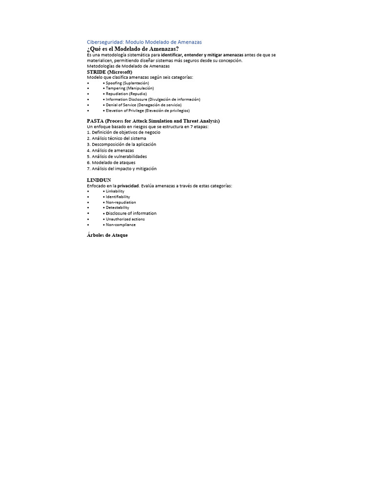 Ciberseguridad Modelado de Amenazas | PDF