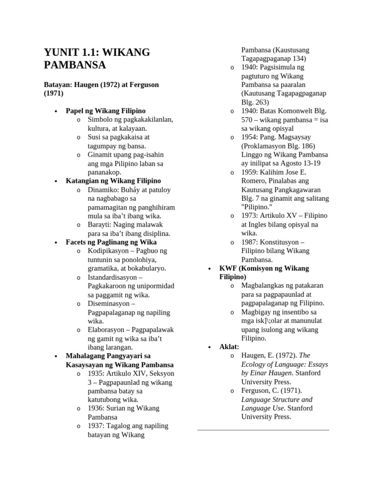 Fildis Reviewer | PDF