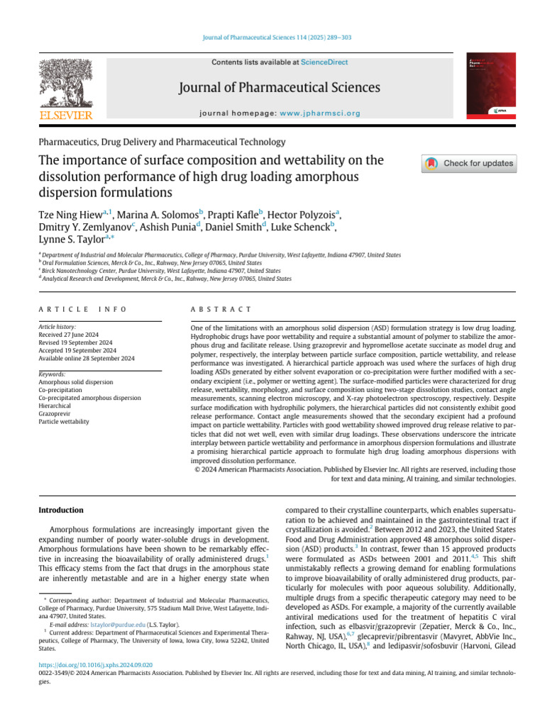 The Importance of Surface Composition and Wettability On The ...
