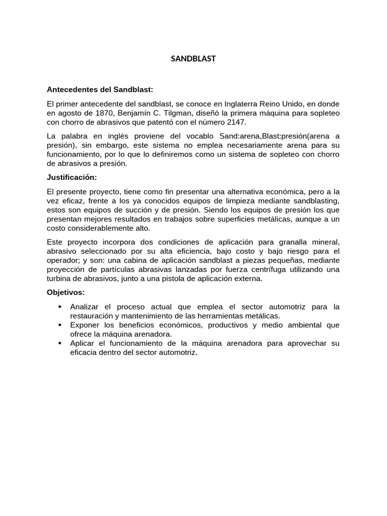 Proyecto SandBlast | PDF