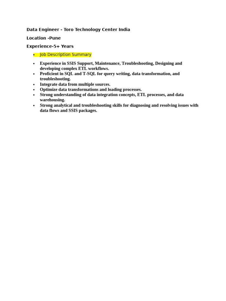 Data Engineer - Integration | PDF