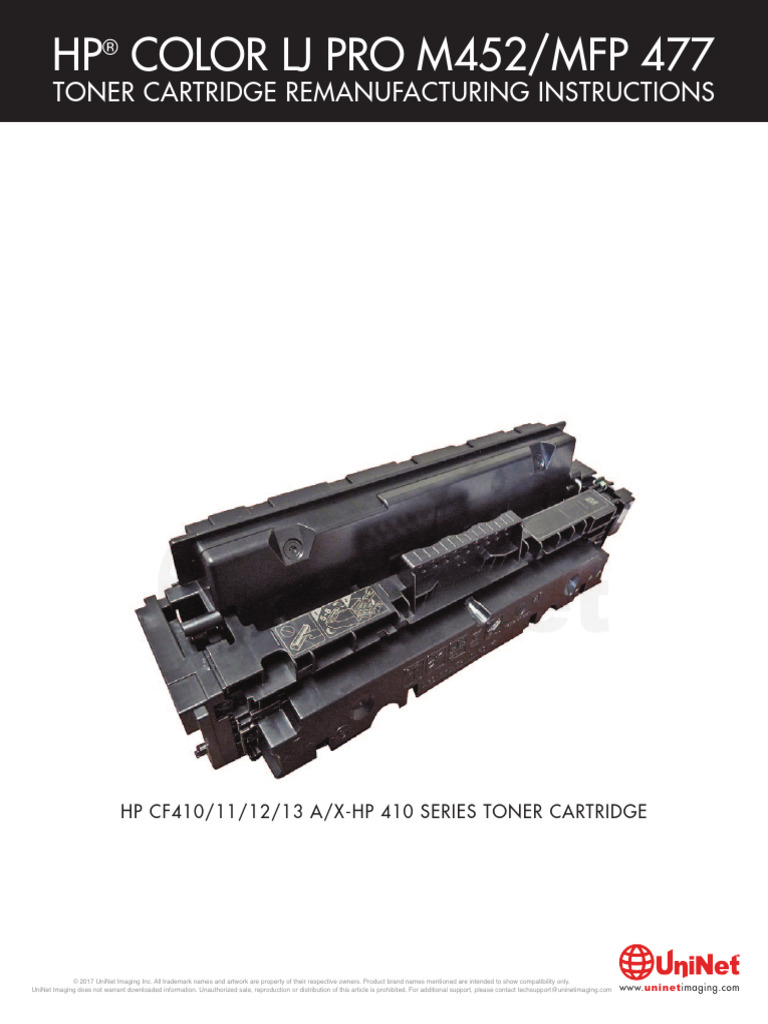 HP Pro M452 477 CF410A Reman ENG | PDF | Printer (Computing) | Office ...