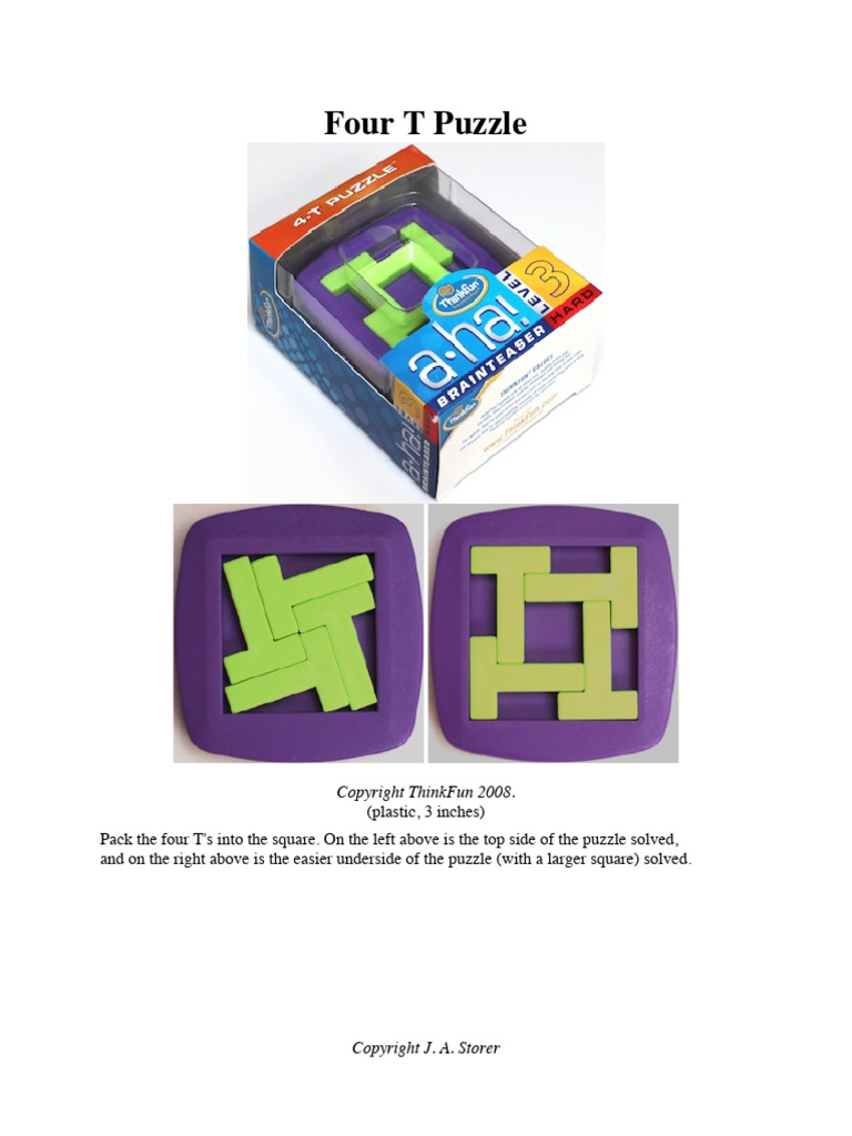 Four T Puzzle Solution Guide | PDF