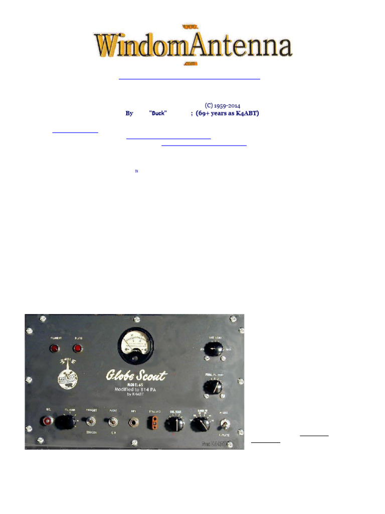 HAM Radio Antennas, BALUNs, and Accessories The WINDOM Antenna Handbook Ground plane ...