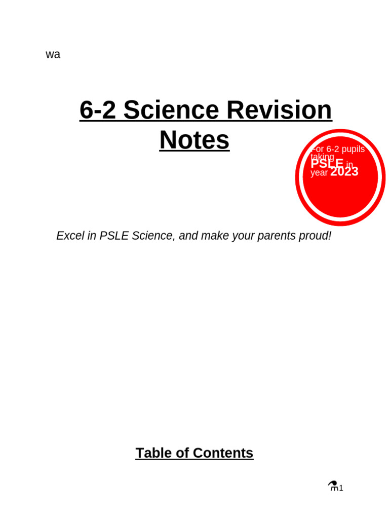 6-2 Science Revision Notes | PDF | Water | Precipitation