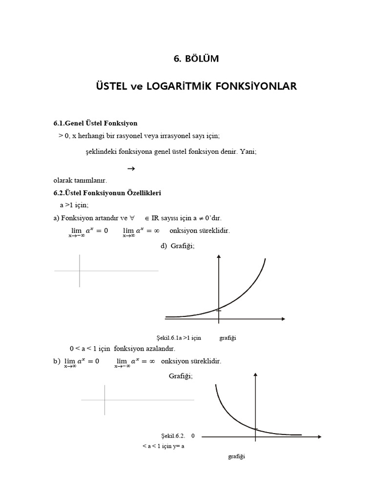 Matematik 1 Ustel Ve Logaritmik Fonksiyonlar | PDF