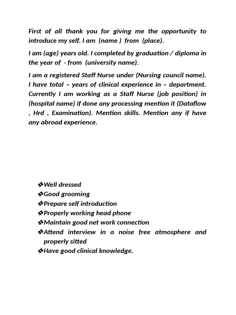 Self Introduction | PDF