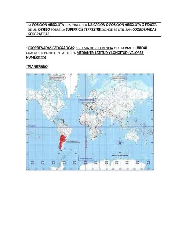 La Posición Absoluta Es Señalar La Ubicación o Posición Absoluta o ...