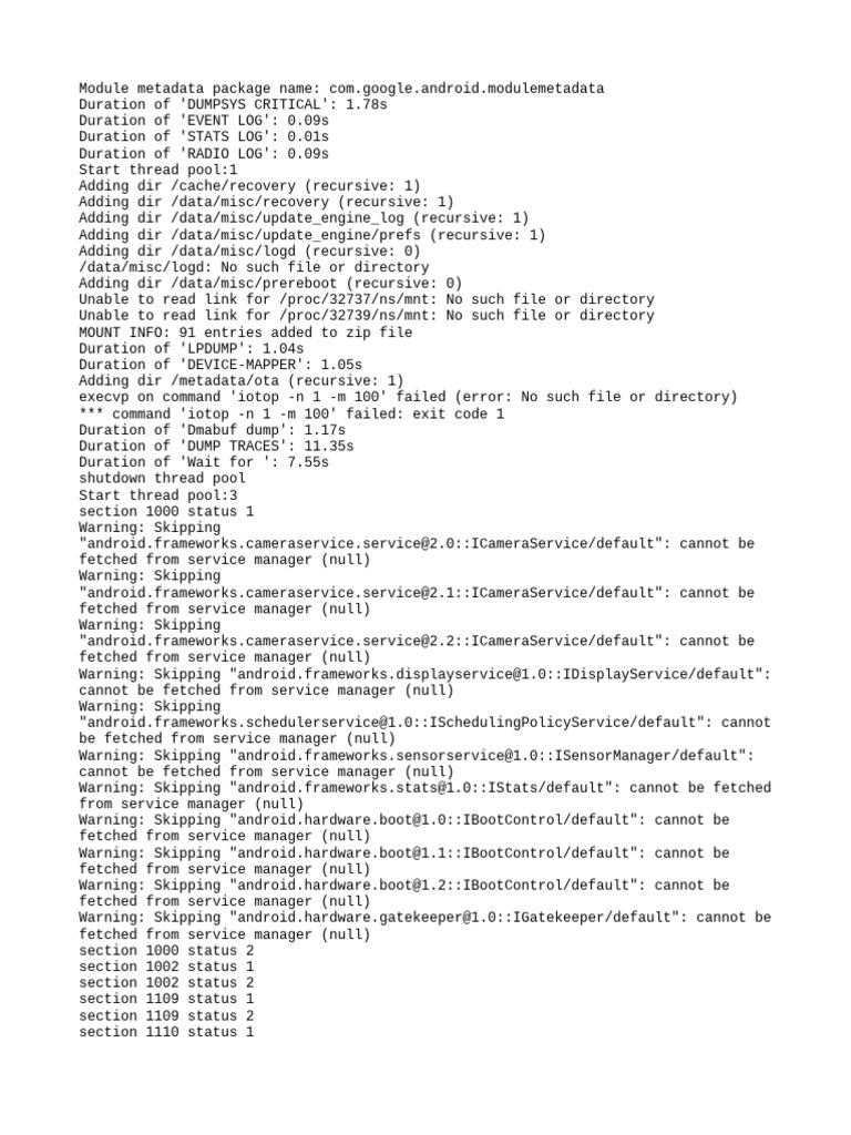 Bugreport CPH2553 UP1A.230620.001 2024 08 25 09 53 07 Dumpstate - Log 32683 | PDF | Computer ...