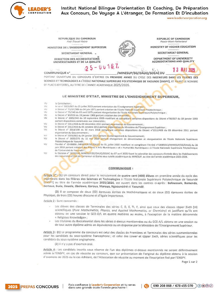 Arrete Enspy 2025 | PDF