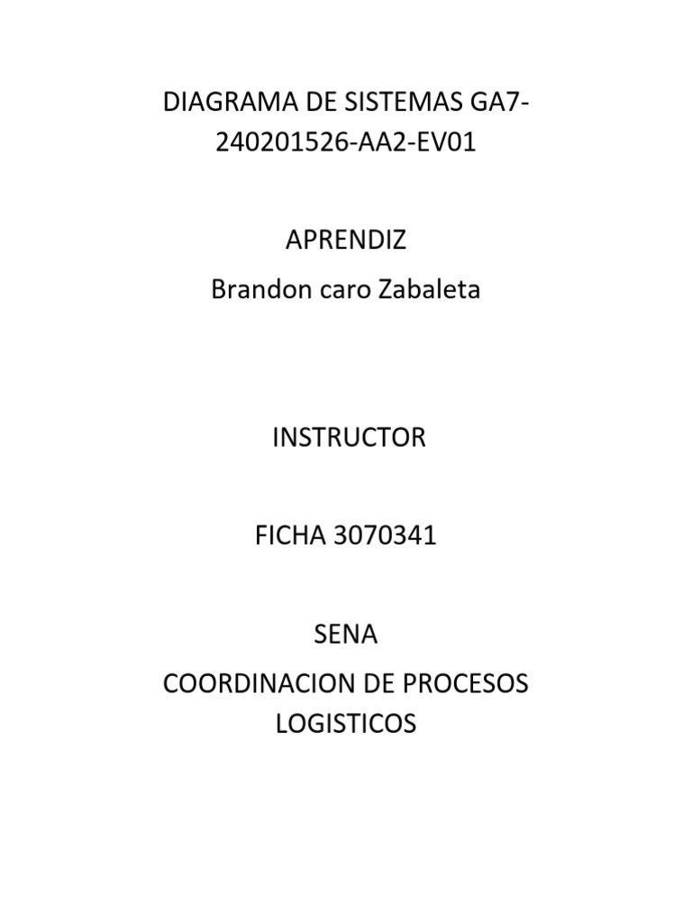 Diagrama de Sistemas GA7-240201526-AA2 | PDF