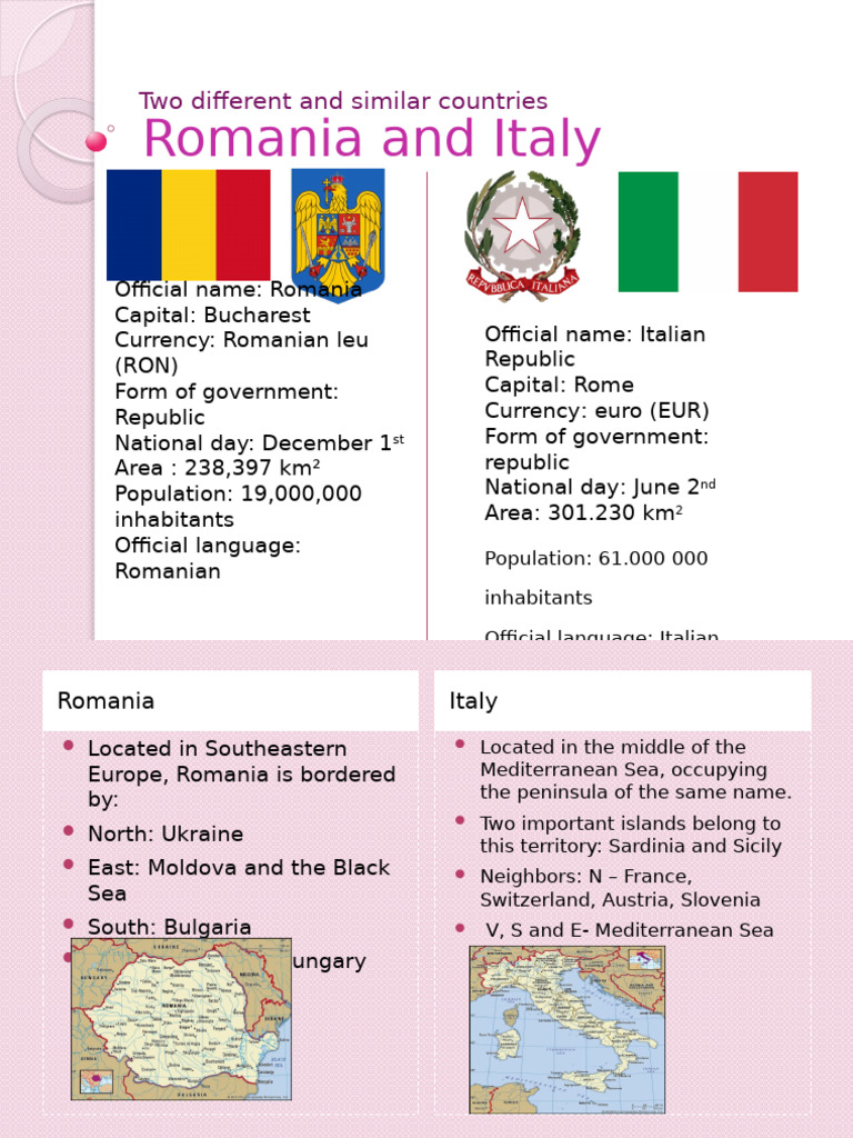 Romania Si Italia | PDF | Italy | Romania