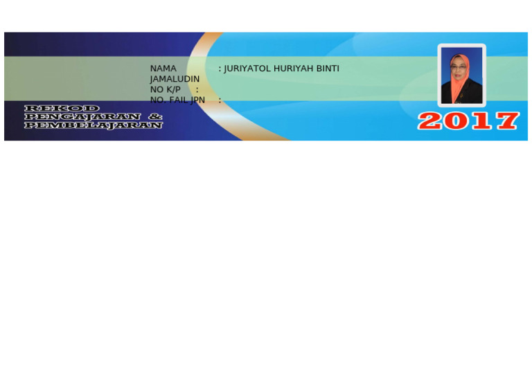 Cover Rekod RPP (Tulang Fail) 2017 | PDF