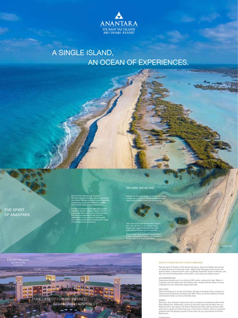 Anantara Sir Bani Yas Island Resorts Sales Brochure APR 2020 v2 | PDF