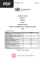 Grade 12 Creative Thinking & Problem Solving | PDF | Creativity ...