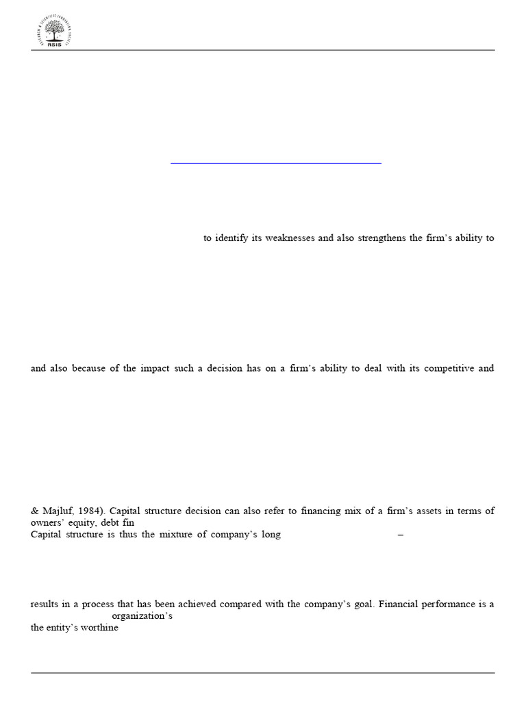 Capital Structure and Financial Performance of NSE Insurance | PDF ...