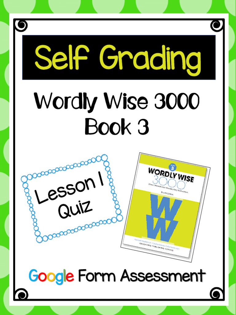 Self Grading: Wordly Wise 3000 Book 3 | PDF