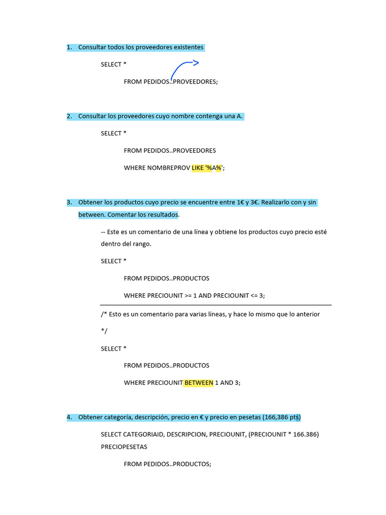 Ejercicios - SQL Mejorado | PDF | Bases de datos | Gestión de datos