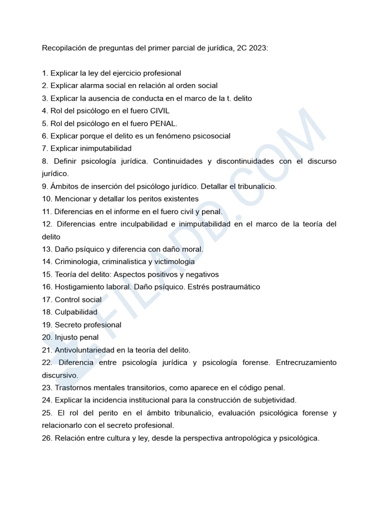 Preguntas 2C 2023 Juridica | PDF