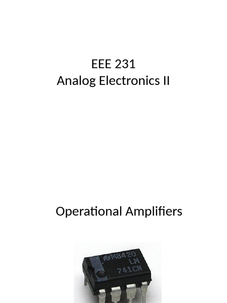 Operational Amplifiers | PDF