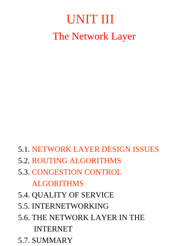 CN Unit III Network Layer 1 | PDF | Routing | Computer Network