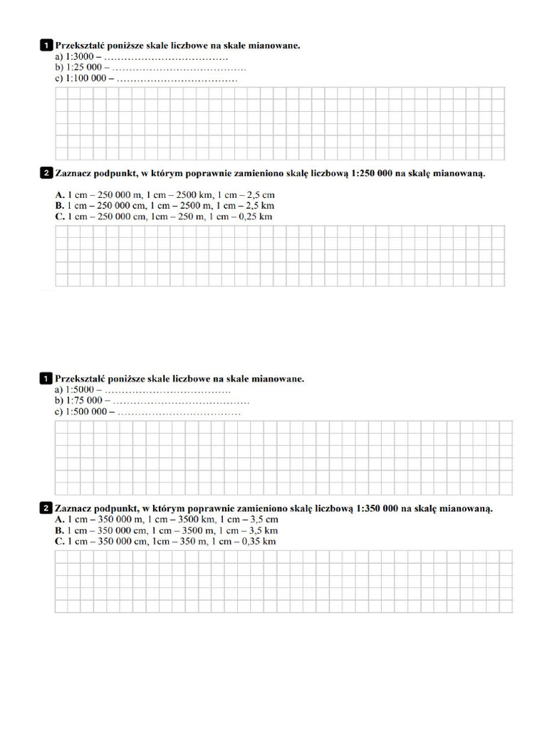 Klasa 5 Skala Kartkówka | PDF