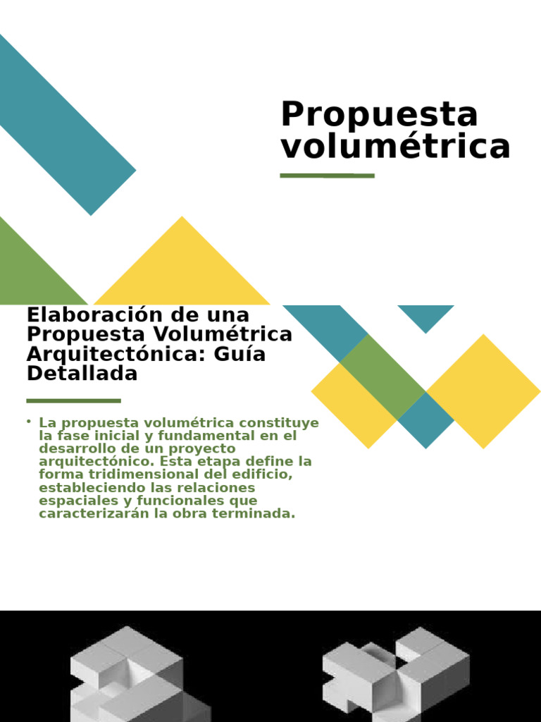 Propuesta Volumétrica en Arquitectura | PDF | Diseño