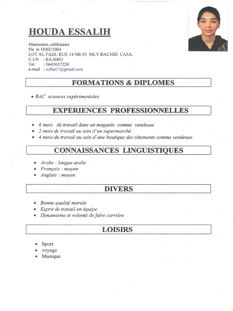 CV Houda | PDF