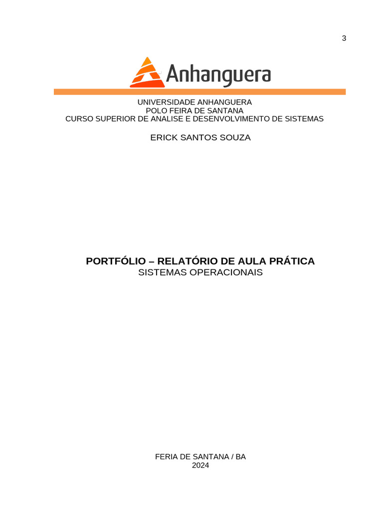 Portfolio Sistemaoperacionais | PDF | Sistema operacional | Linux