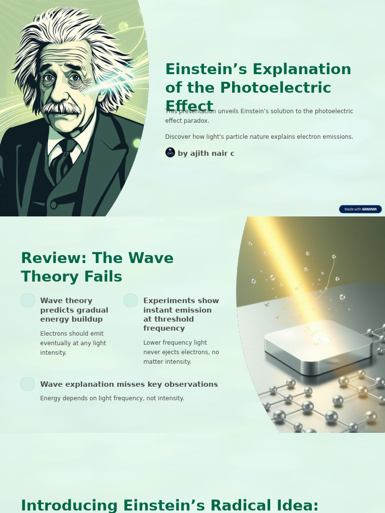 Einsteins - Photoelectric-Effect | PDF | Photoelectric Effect | Photon