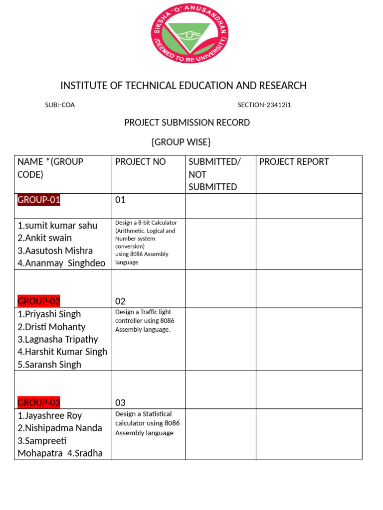 8086 Assembly Language Project Ideas | PDF