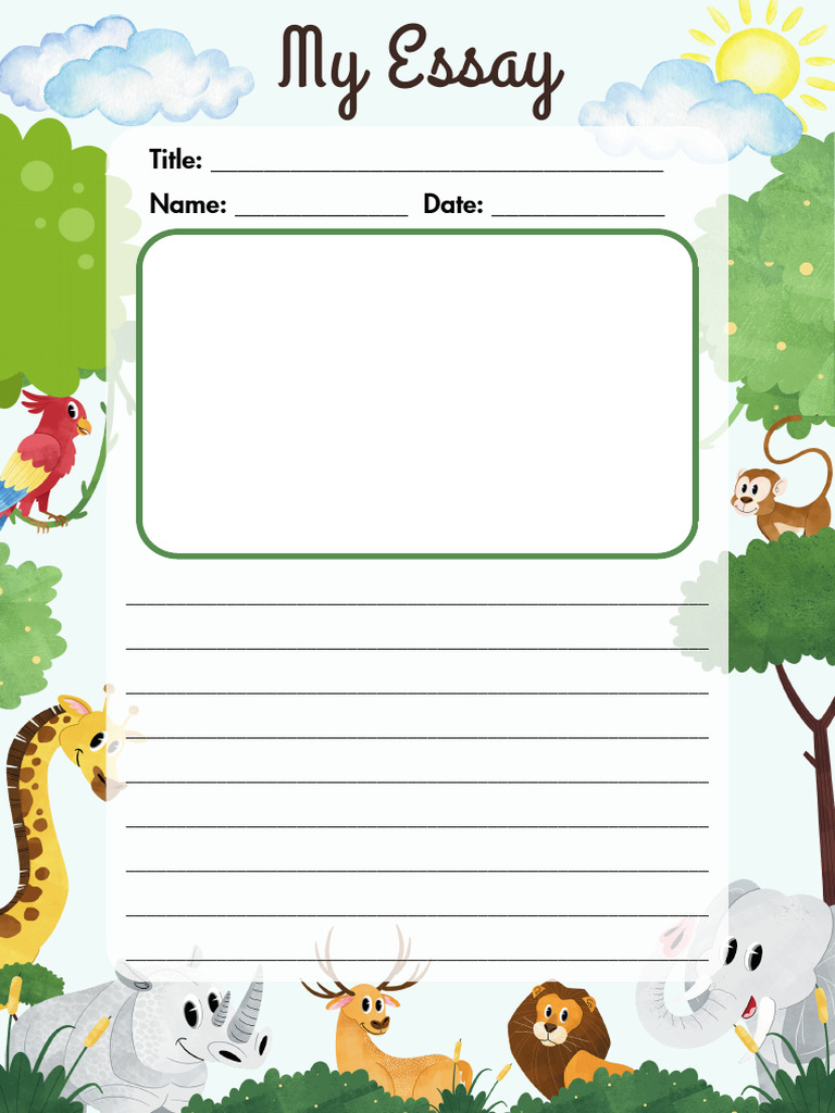 My Essay Jungle Styled Worksheet | PDF