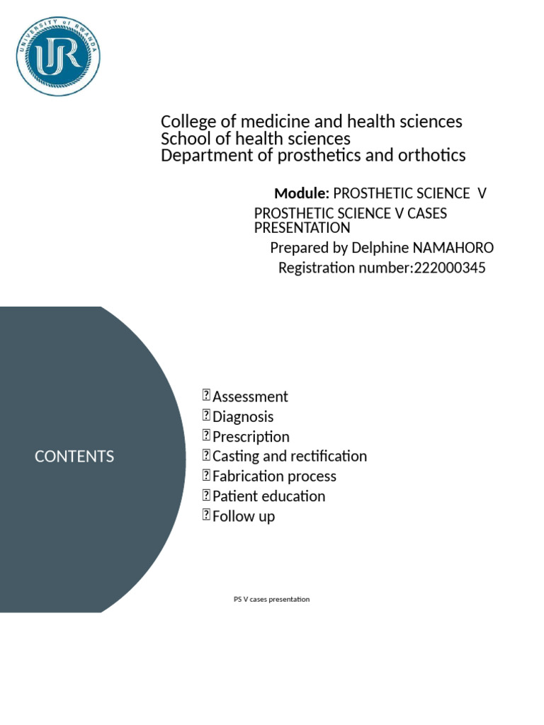 NAMAHORO Delphine Case Presentation (TF and TT) | PDF | Prosthesis ...