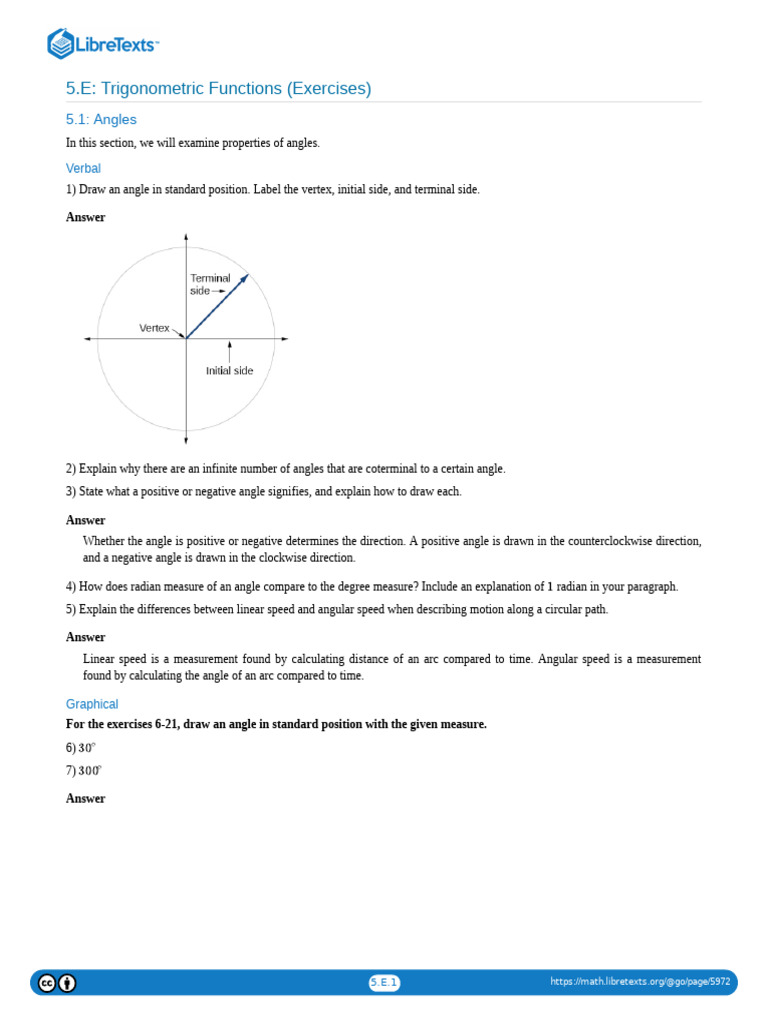 5.E__Trigonometric_Functions_(Exercises) | PDF | Trigonometric Functions | Elementary Mathematics