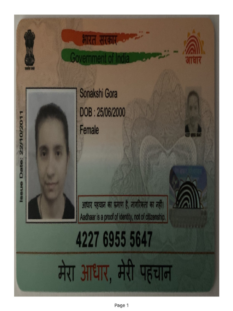 Aadhaar Card | PDF