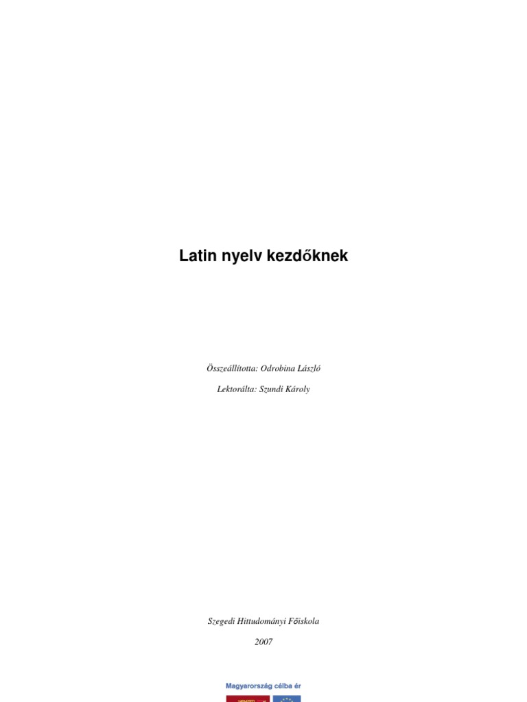 Latin Jegyzetek | PDF